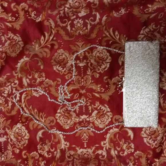 Non Brand | Bags | Evening Purse Crossbody Chain Strap Silver Beaded ...